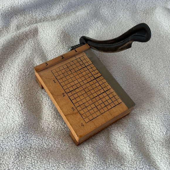 Vintage | Office | Vintage Counterpoint Wooden Mini Paper Cutter ...